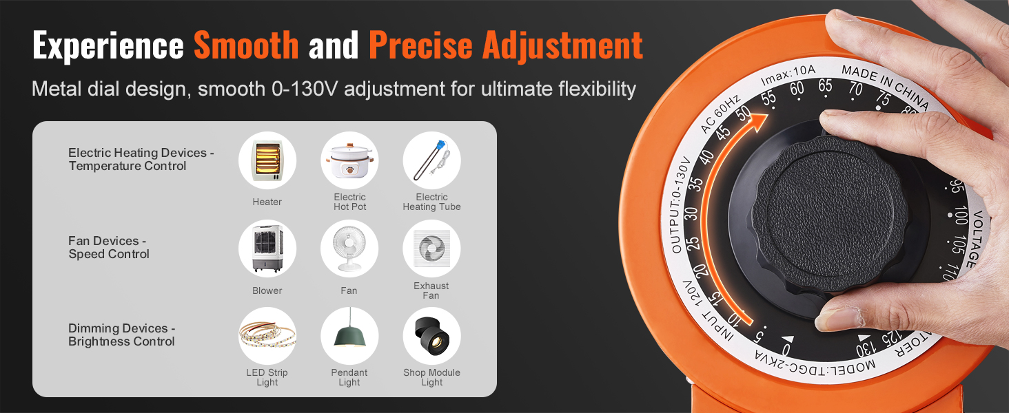 VEVOR 2000VA Auto Variable Voltage Transformer, 15.3 Amp, 110V Input 0 ...