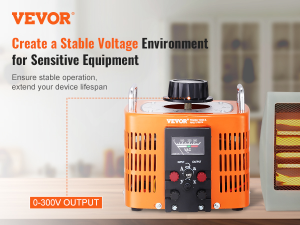 Vevor 3000va Variable Voltage Transformer 10a 0 300v Ac Voltage