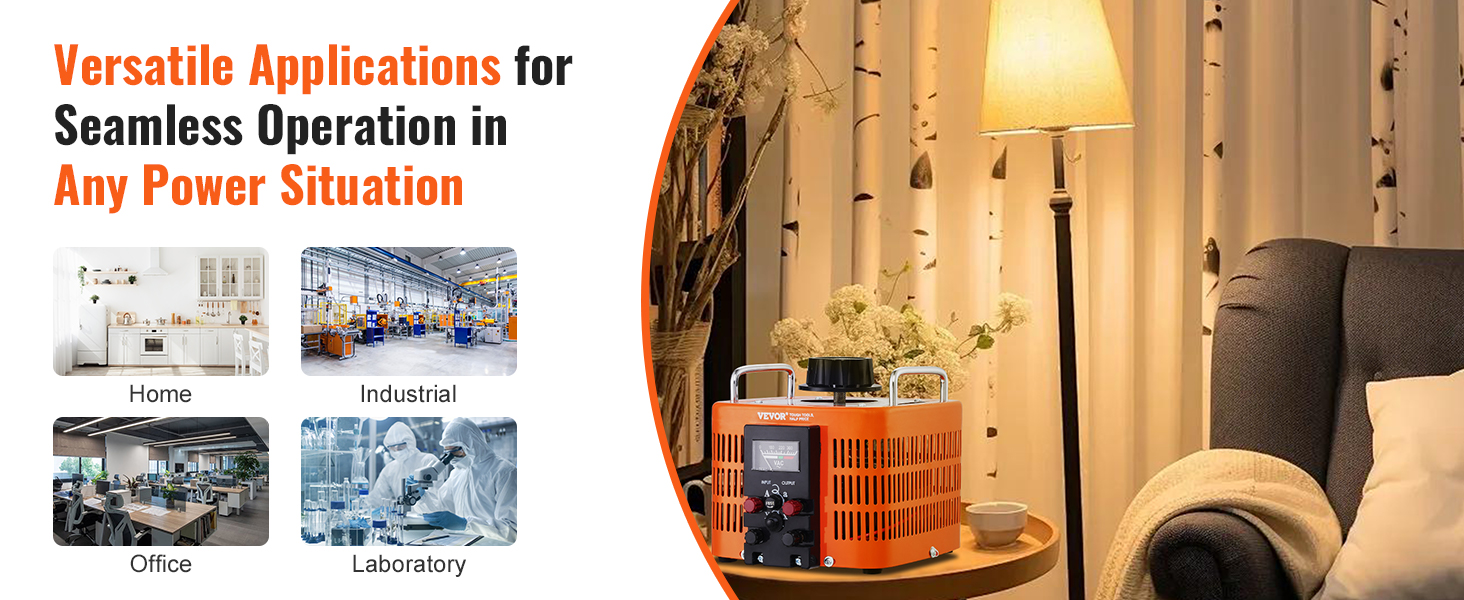 Vevor 3000va Variable Voltage Transformer 10a 0 300v Ac Voltage
