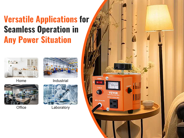 Vevor 500va Auto Variable Voltage Transformer 3 84 Amp 110v Input 0