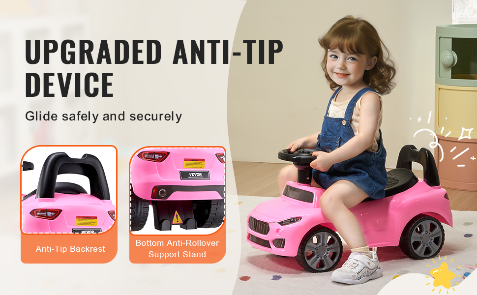 VEVOR Ride On Push Car for Toddlers, Ages 1-3, Ride Racer, Sit to Stand ...