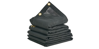 VEVOR Dump Truck Mesh Tarp, 5 x 14 ft, PVC Coated Black Heavy Duty ...