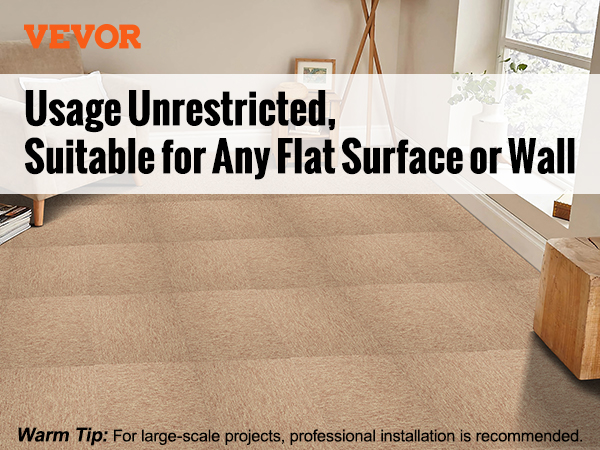 VEVOR Carpet Tiles Reusable, 20"x 20" Carpet Squares With Padding ...