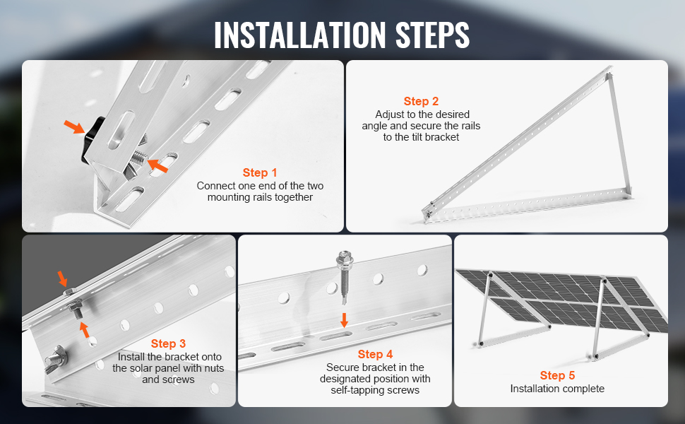Solar Panel Tilt Mount HQST Solar Panel Mounting Brackets Kit - Set Of ...