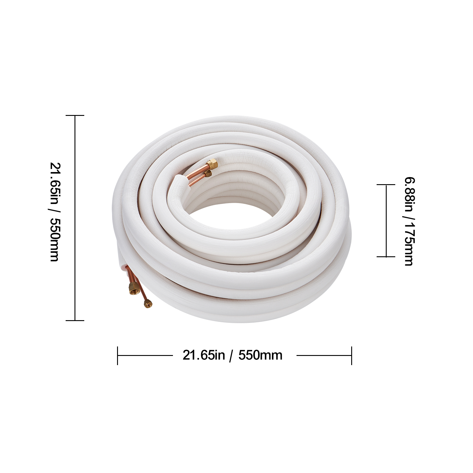VEVOR 50FT Mini Split Line Set, tubi in rame con diametro esterno da 1/ ...