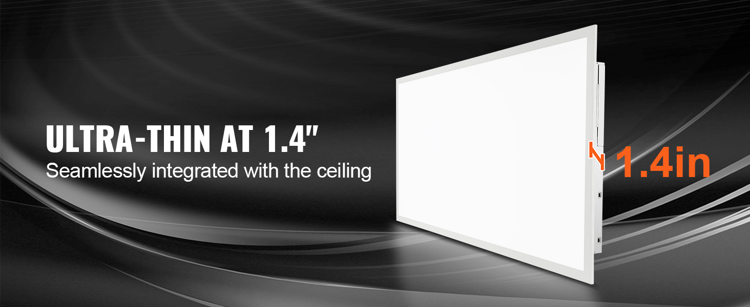 VEVOR 2 Pack 2x4FT LED Flat Panel Light, 6000LM 50W, Surface Mount LED ...
