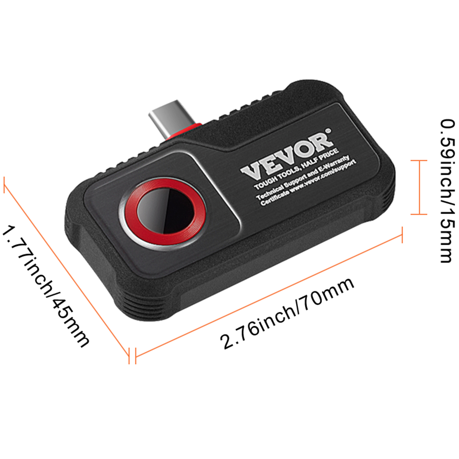 VEVOR Thermal Imaging Camera for Android, 256 x 192 IR Resolution ...