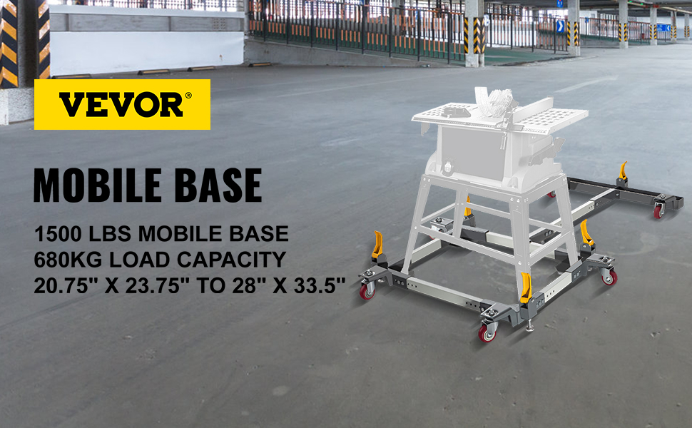Vevor Rab3795 Mobile Base W/t Extension Mobile Tool Base1500lbs Band ...