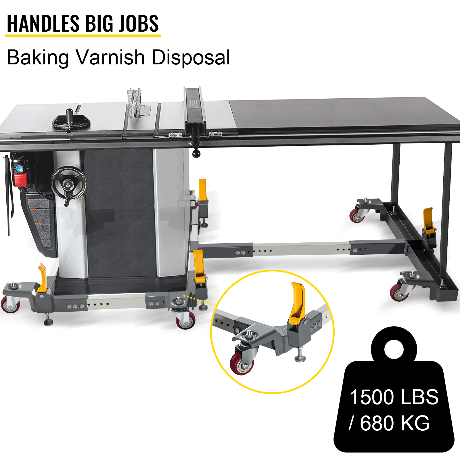 Vevor Rab3795 Mobile Base W/t Extension Mobile Tool Base1500lbs Band ...