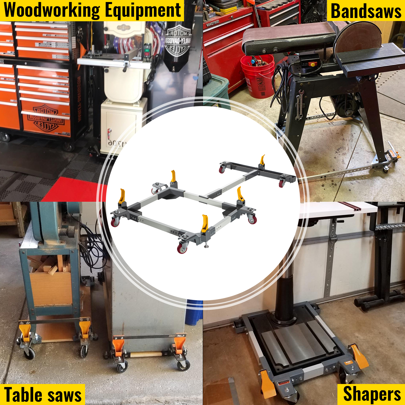 Vevor Rab3795 Mobile Base W/t Extension Mobile Tool Base1500lbs Band ...