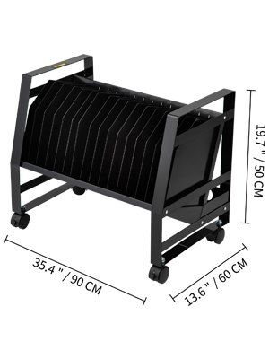 VEVOR Open Charging Cart, 16 Device, Charging Cabinet for Charge and ...