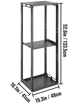 VEVOR Server Rack, 28U Open Frame Rack, 4-Post IT Server Network Relay ...