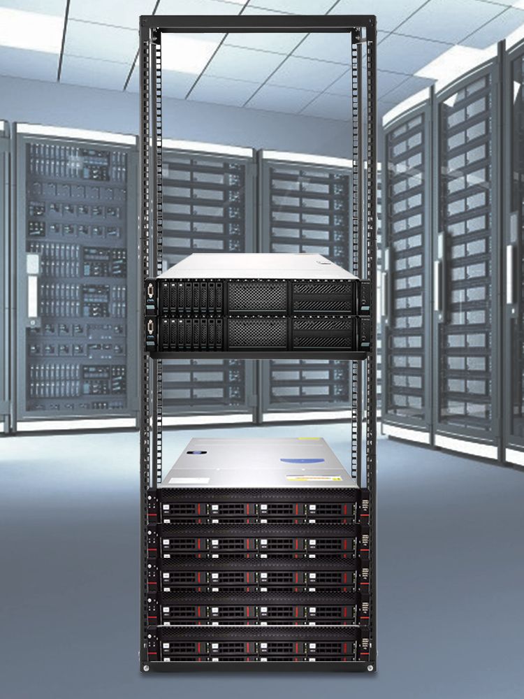 VEVOR Server Rack, 28U Open Frame Rack, 4-Post IT Server Network Relay ...