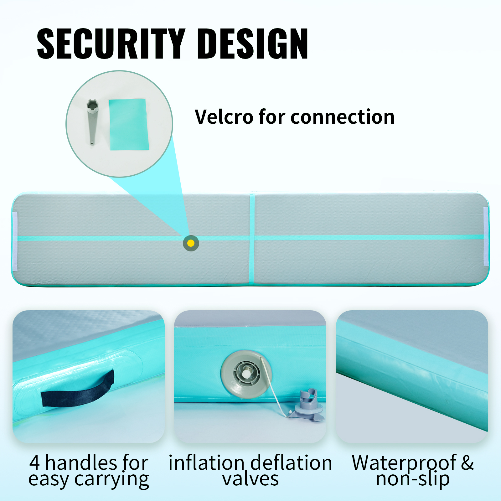 Air Track 20ft Airtrack Inflatable Tumbling Gymnastics Mat Training ...