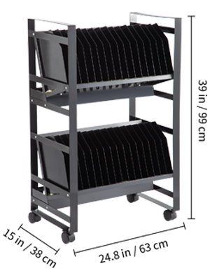 VEVOR Open Charging Cart, 32 Device, Charging Cabinet for Charge and ...