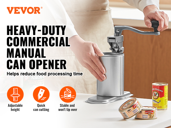 VEVOR Manual Can Opener, Commercial Table Clamp Opener for Large Cans ...