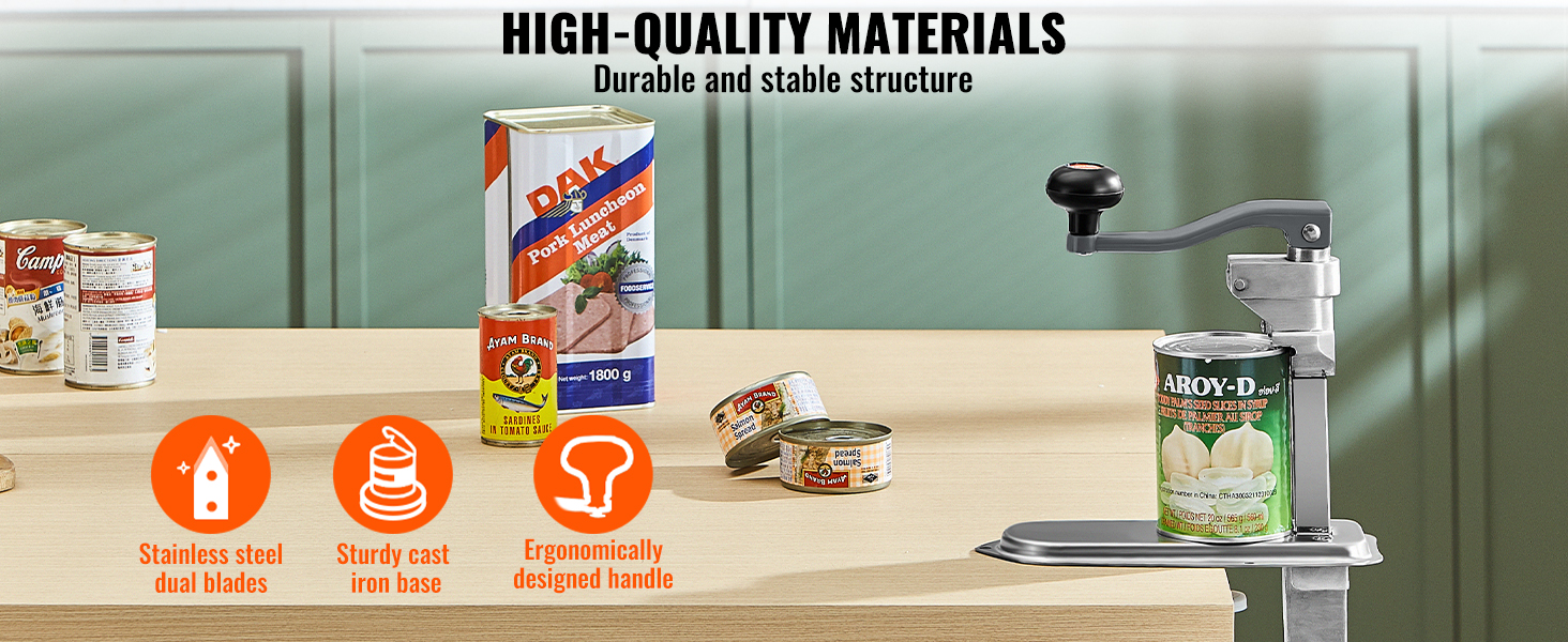 VEVOR Manual Can Opener, Commercial Table Clamp Opener for Large Cans ...