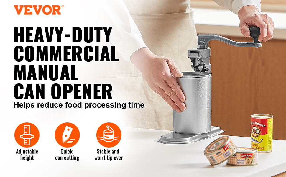 VEVOR Manual Can Opener, Commercial Table Clamp Opener for Large Cans ...
