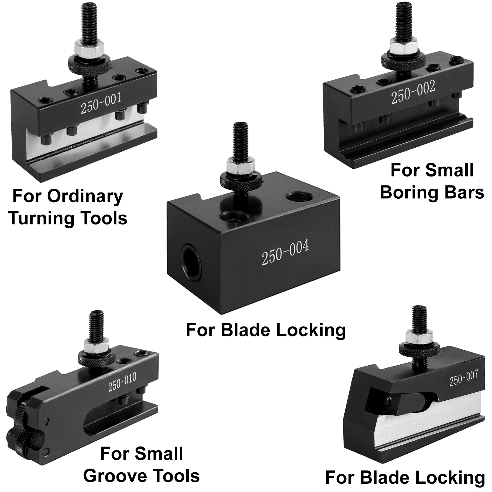 1/4"-1/2" Mini Lathe Quick Change Tool Post Facing Milling Turning Tool ...