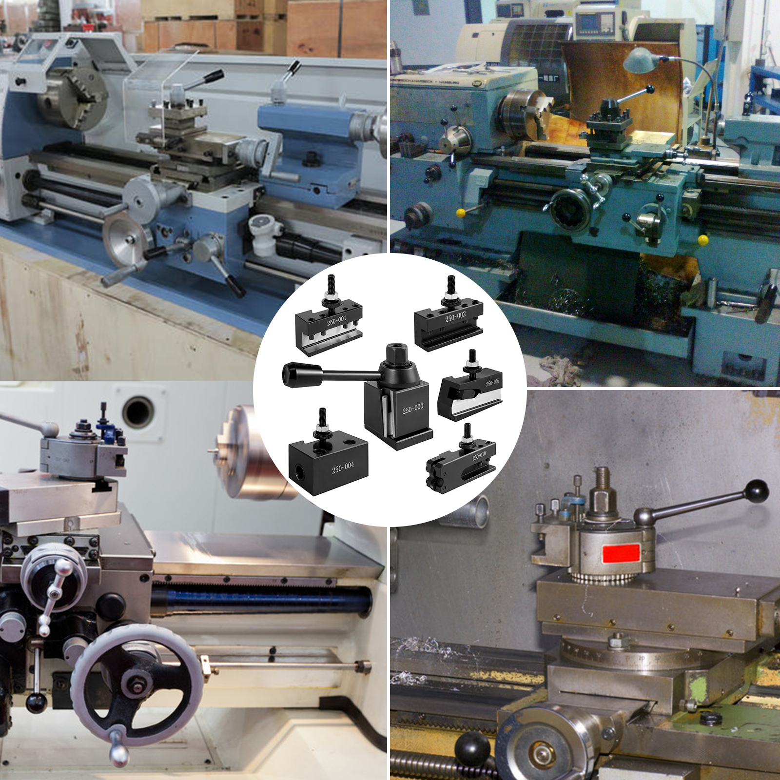 1/4"-1/2" Mini Lathe Quick Change Tool Post Facing Milling Turning Tool ...