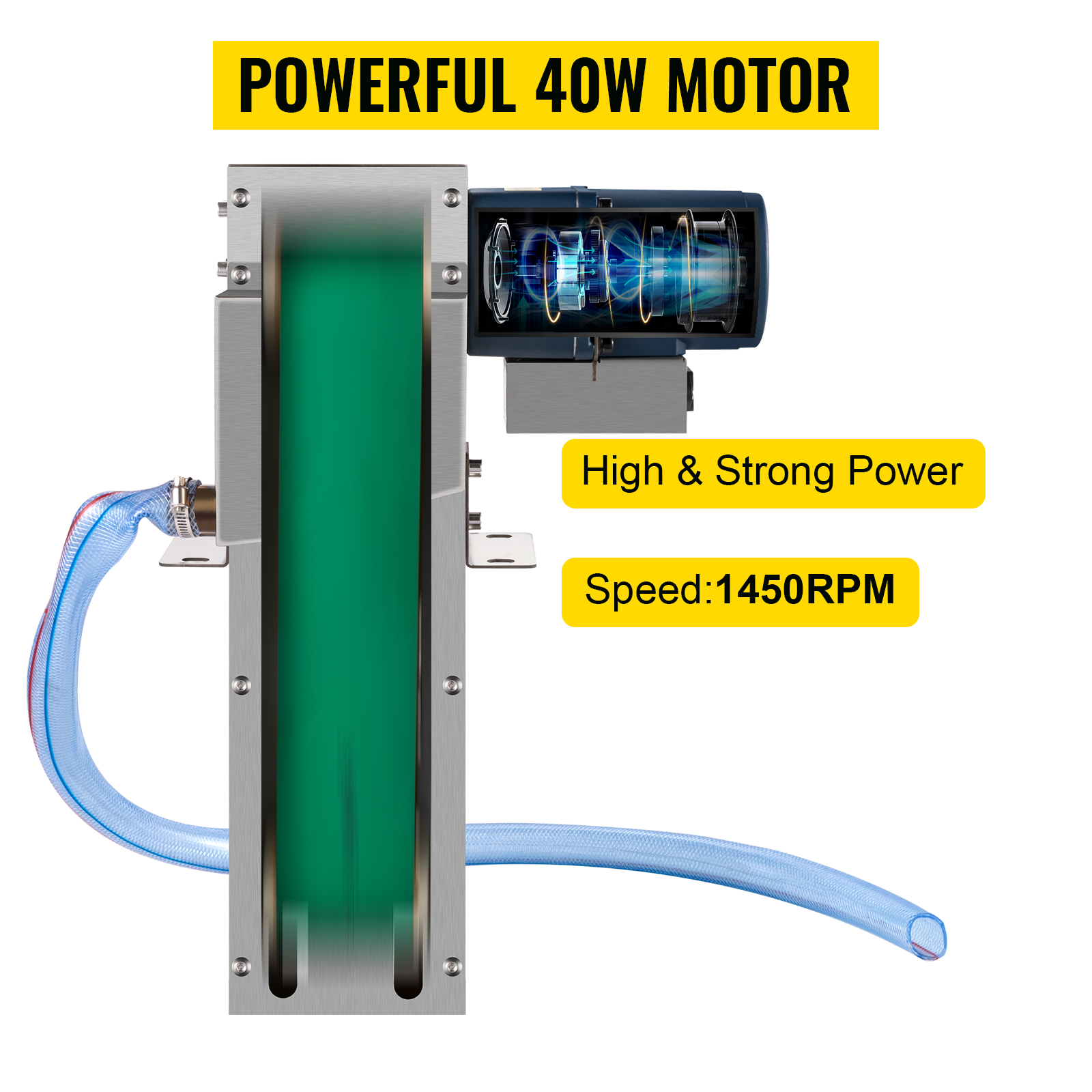 VEVOR Belt Oil Skimmer 9" Tramp Oil Skimmer Oil Skimmer CNC with 2.8" Polyurethane Belt Oil ...