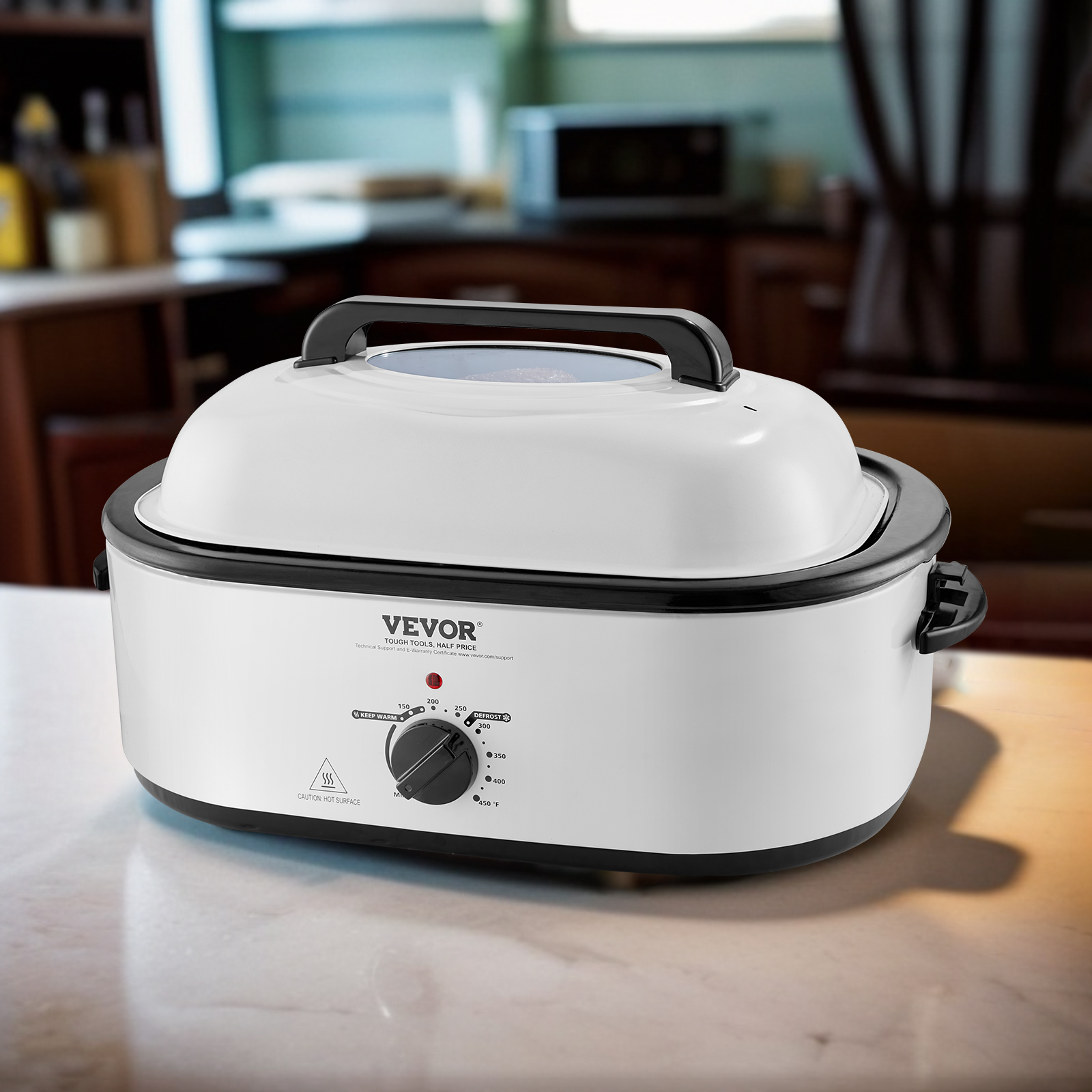 Electric Roaster Oven 18-26QT Turkey Roaster Oven w/Self-Basting Lid ...