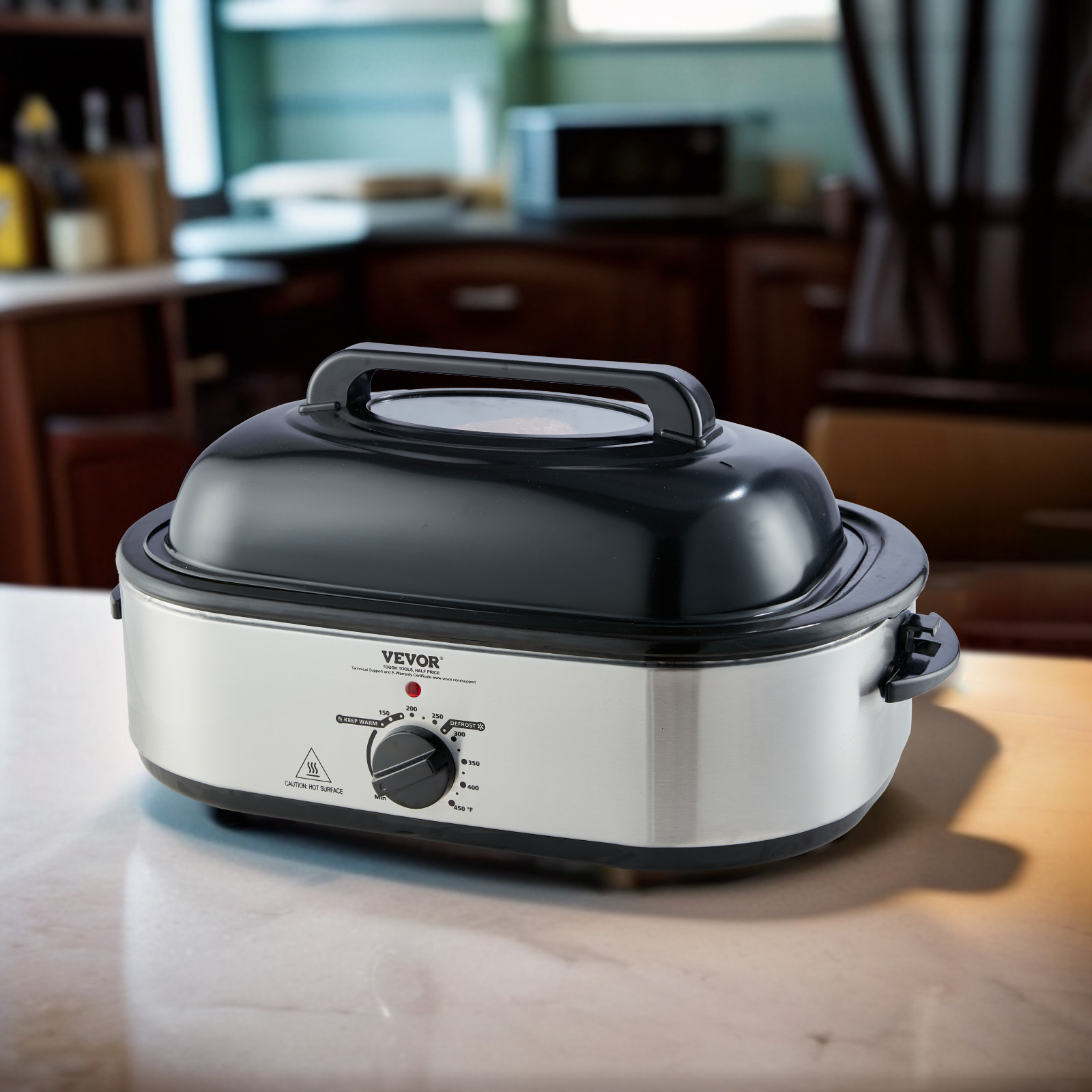 Electric Roaster Oven 18-26QT Turkey Roaster Oven w/Self-Basting Lid ...