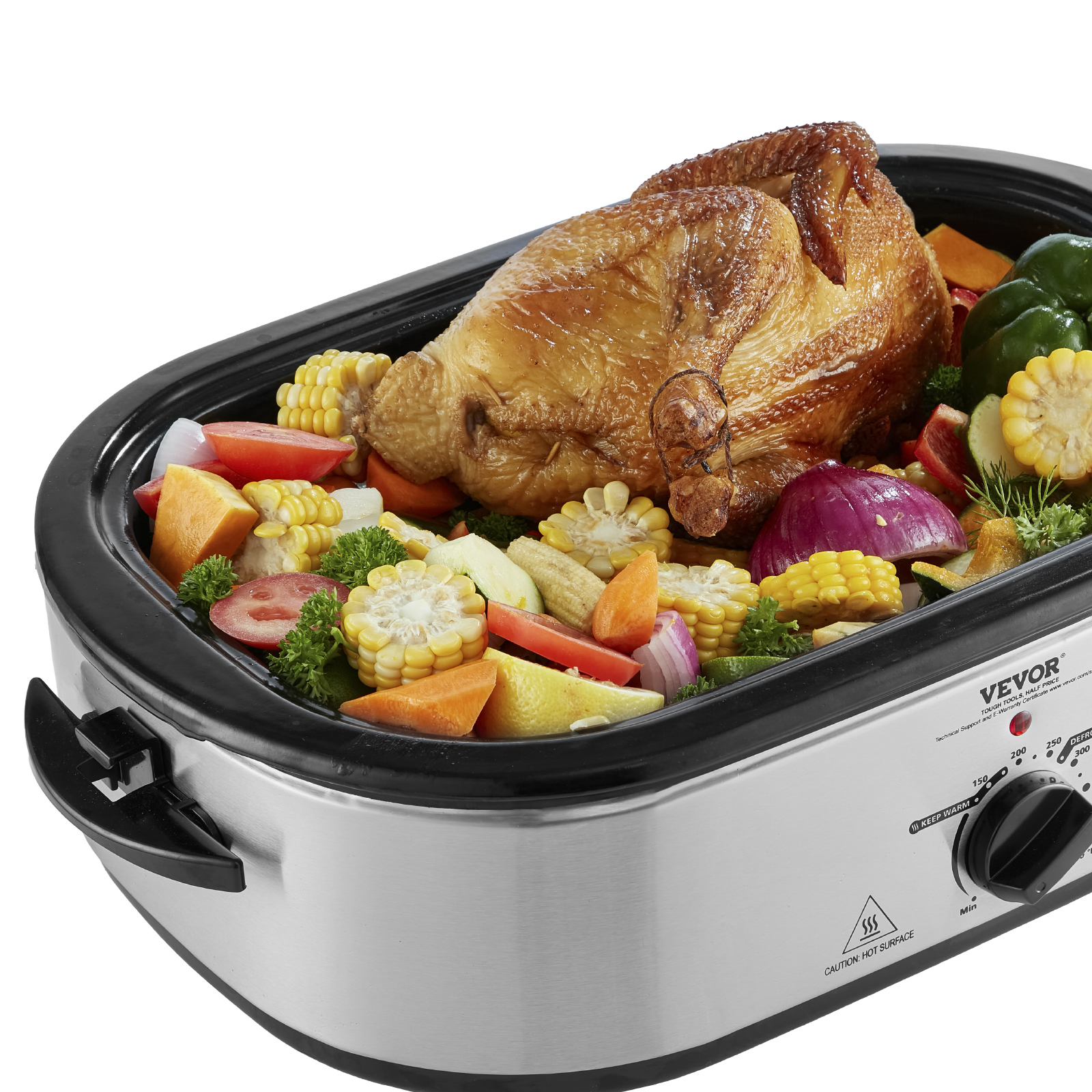 Electric Roaster Oven 18-26QT Turkey Roaster Oven w/Self-Basting Lid ...