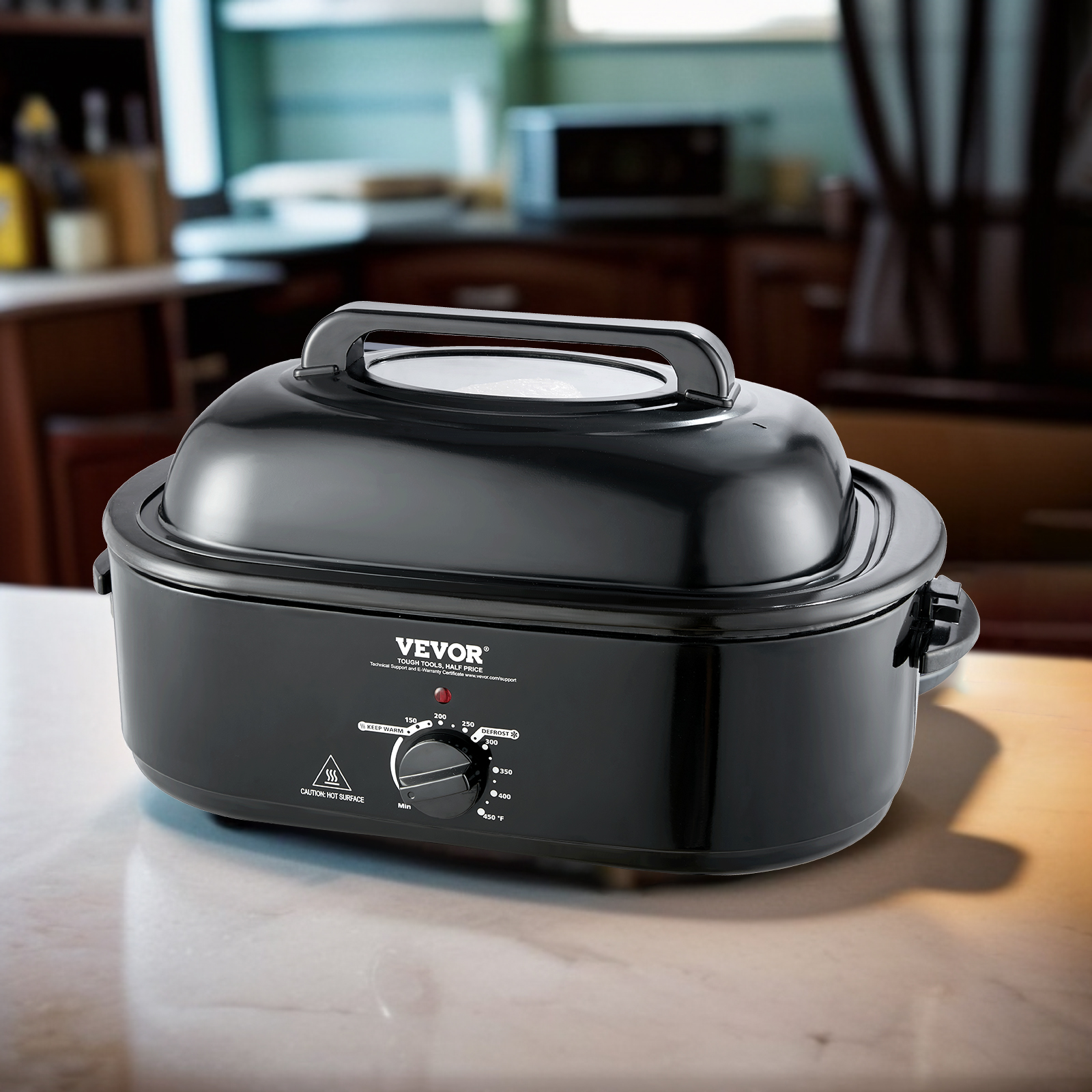 Electric Roaster Oven 18-26QT Turkey Roaster Oven w/Self-Basting Lid ...