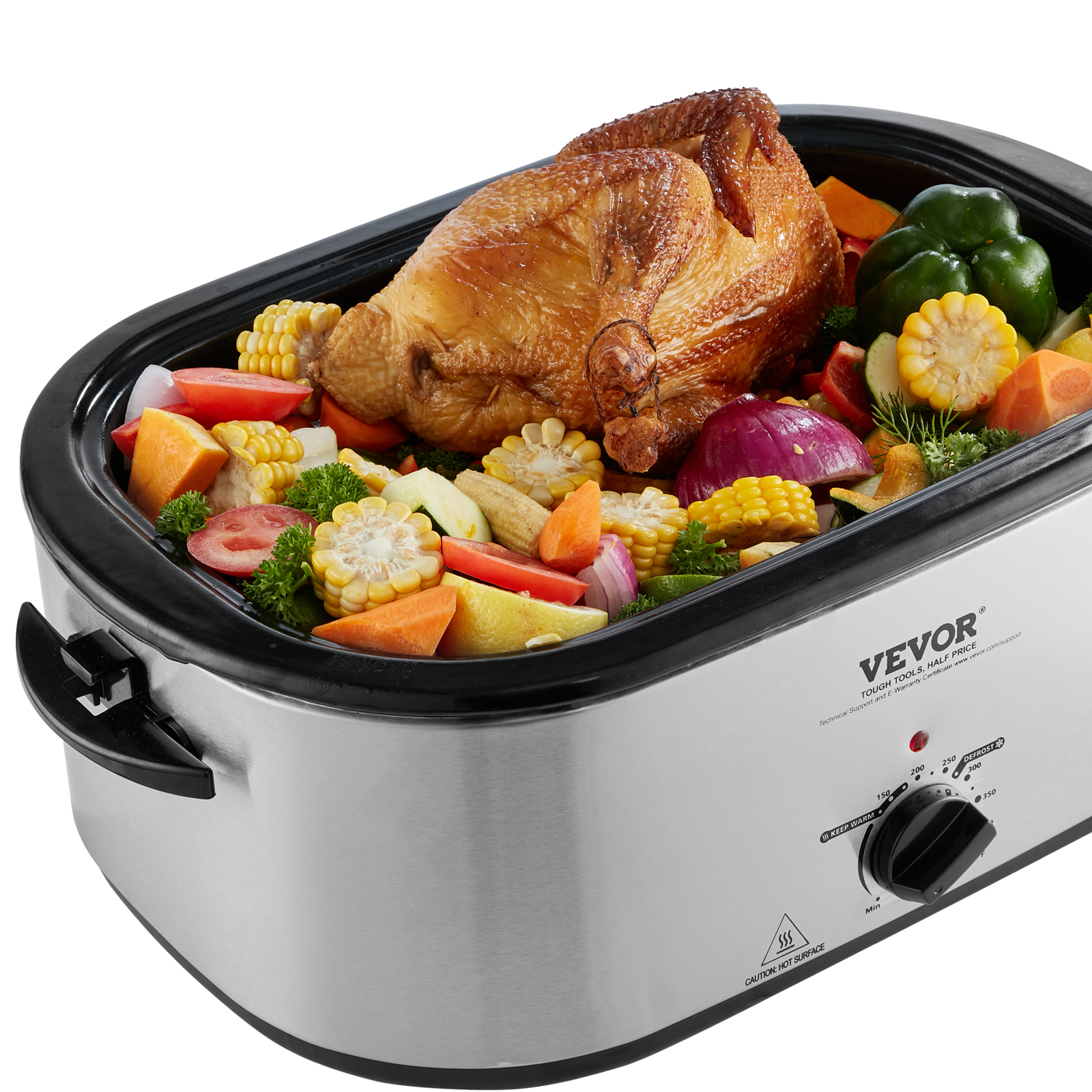Electric Roaster Oven 18-26QT Turkey Roaster Oven w/Self-Basting Lid ...