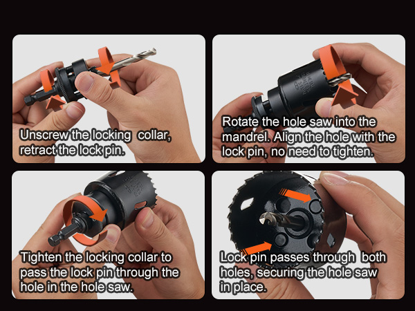 VEVOR Hole Saw Kit, 11 PCS Saw Blades, 2 Drill Bits, 1 Hex Wrench, General Purpose Size from 3/4 ...