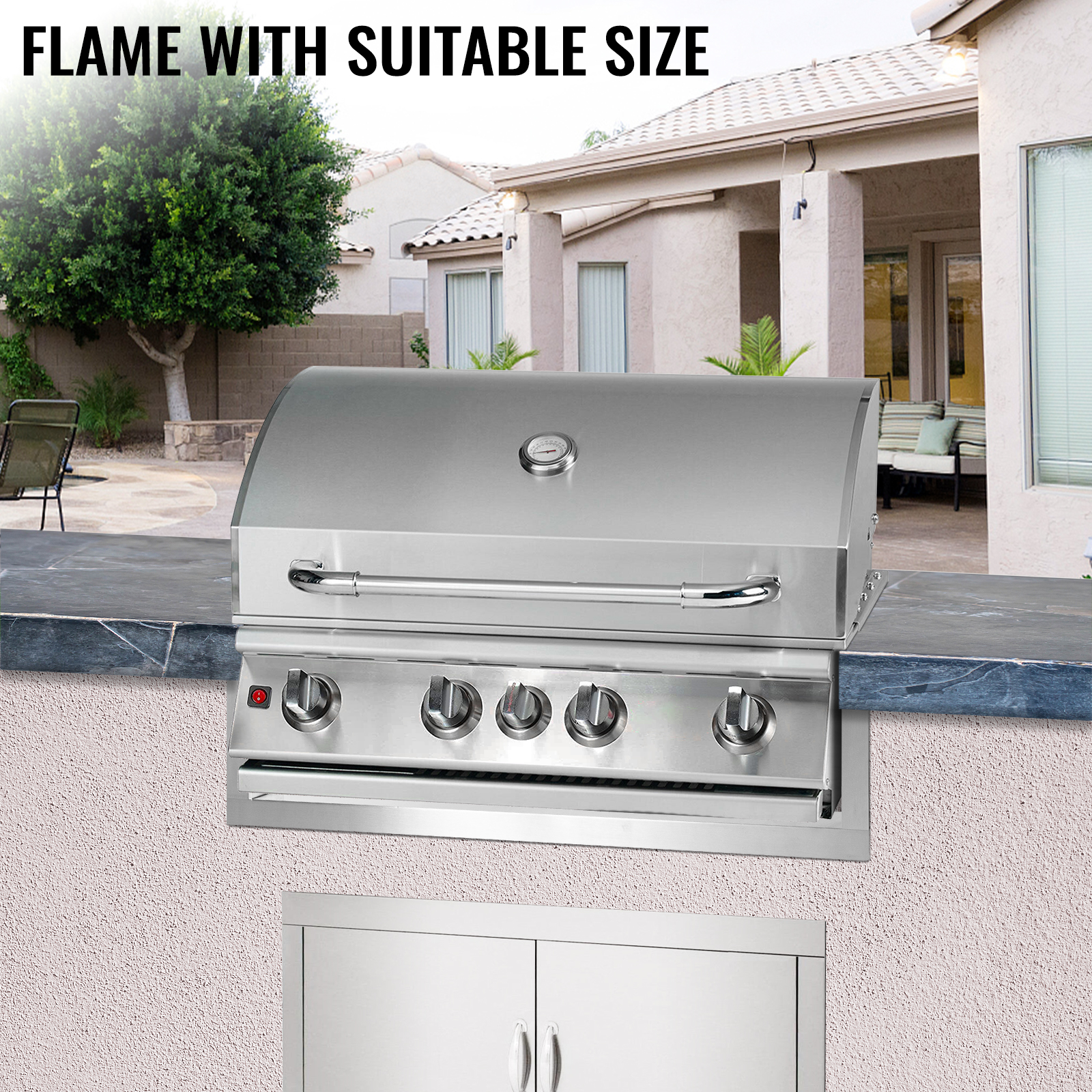 Vevor Outdoor Finishing Frame Outdoor Bbq Frame 37.3 X 12 In For 30 ...