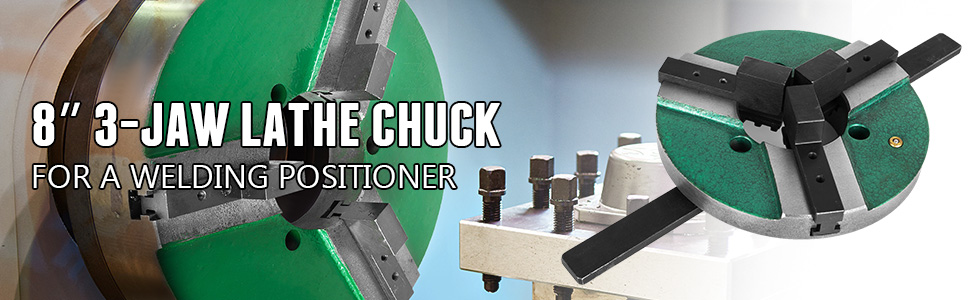 8" 3 Jaw Table Chuck Wp-200 200mm Reversible Milling Cast Iron Self ...