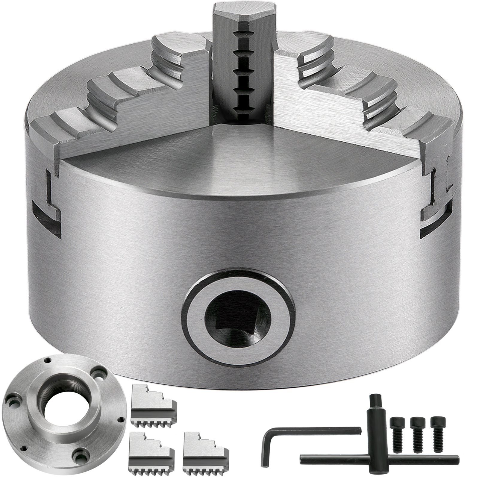 Vevor Metal Lathe Chuck 3jawself-centering Chuck6" 2-1/4-8 Semi ...