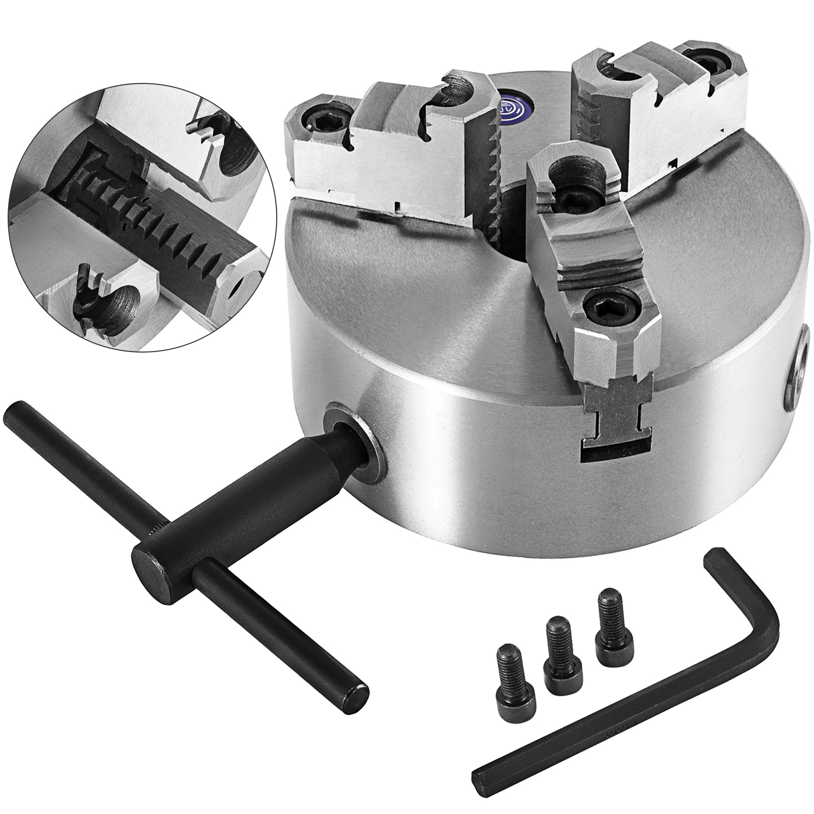 K11-320 12.5" 3 Jaw Lathe Chuck Reversible Jaw Wood Turning Cnc Lathe ...