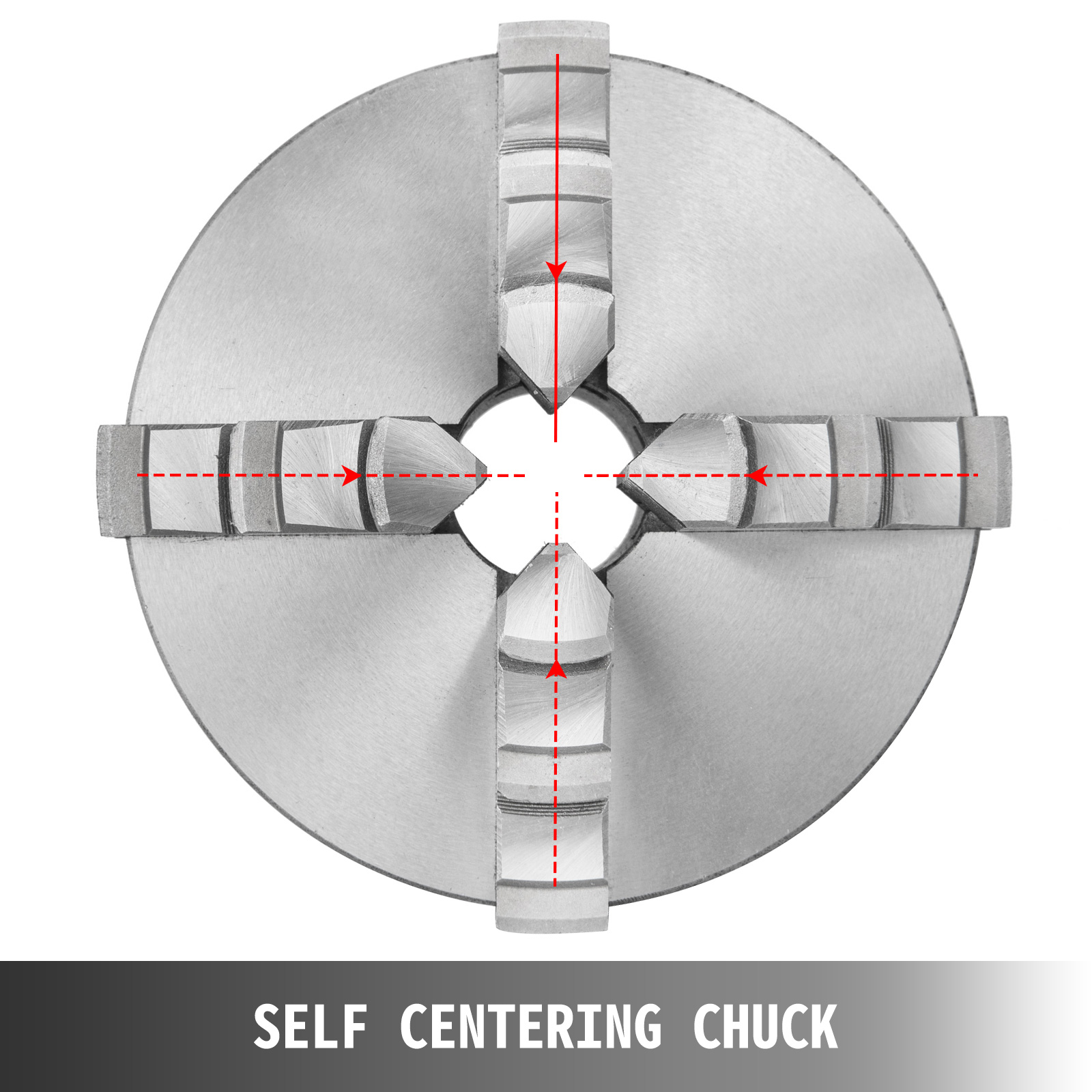 4'' Lathe Chuck K12-100 4 Jaw Self Centering Milling Reversible ...