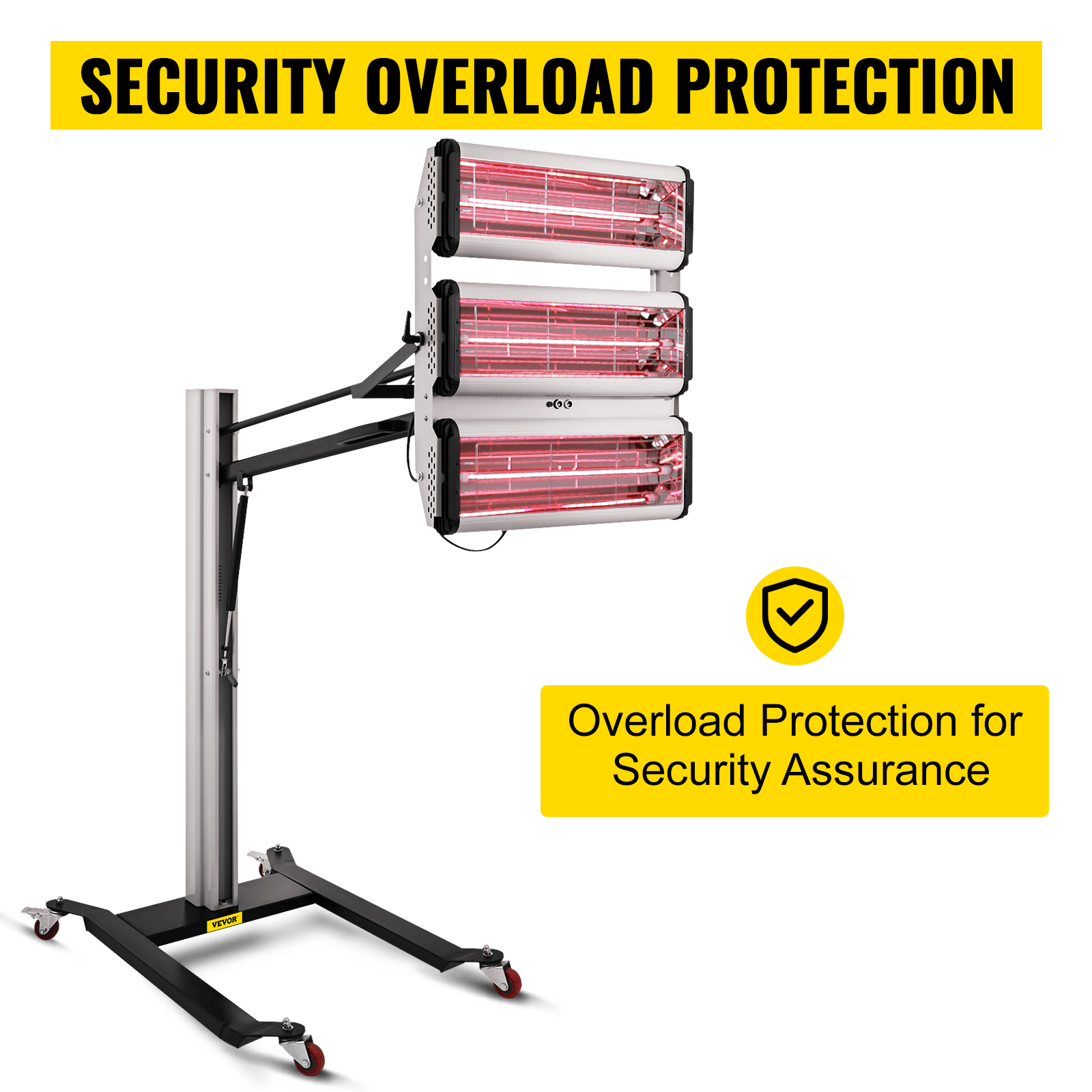 VEVOR 3000W Time Display Paint Baking Booth Infrared Paint Lamp Heater ...