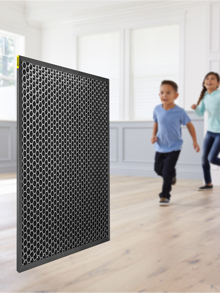 VEVOR HEPA Replacement Filter, 4pcs Active Carbon Air Filter, 16''x16 ...