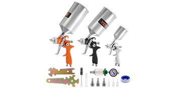 VEVOR 11 Piece Spray Gun Set, Professional Gravity Feed Paint Sprayer 2 ...