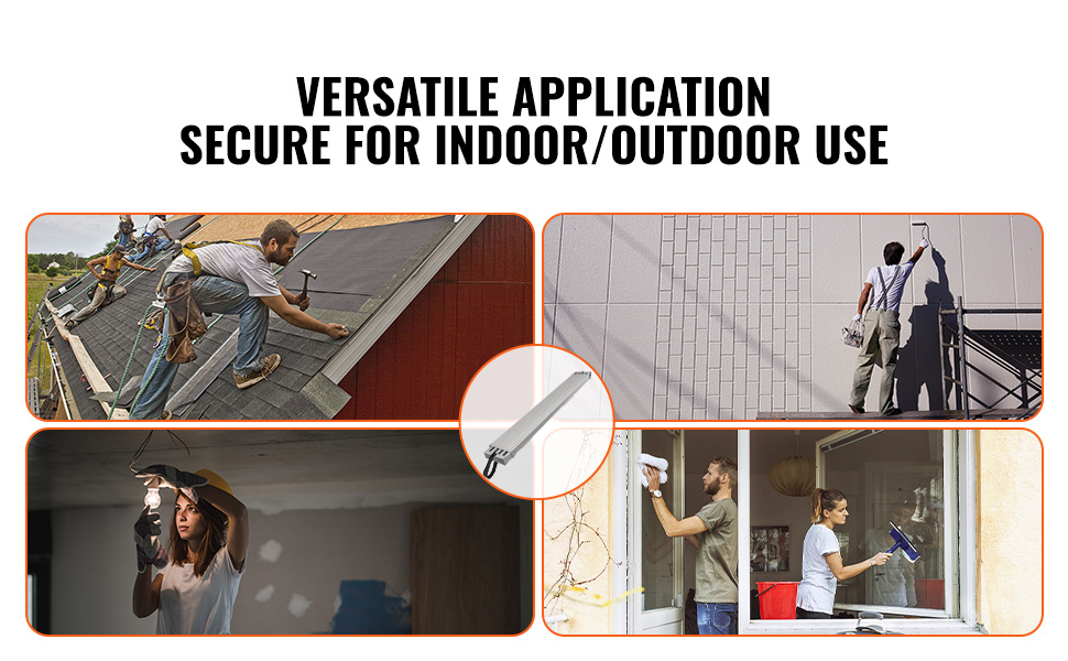 VEVOR Telescoping Aluminum Work Plank, 9-15 Feet 500lbs Capacity, 12.5 ...