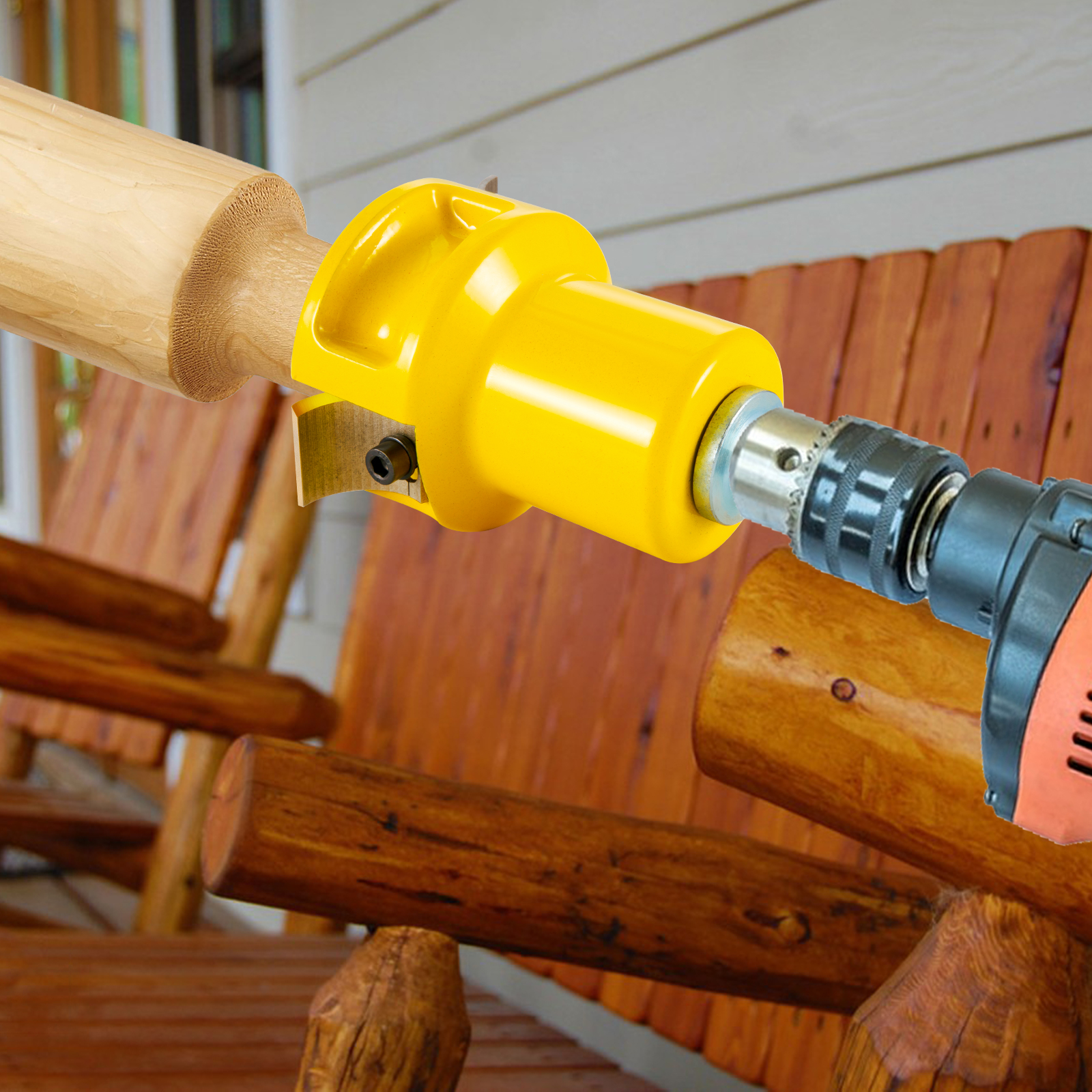 VEVOR Tenon Cutter Log Furniture Kit with Straight or Curved Blade for ...