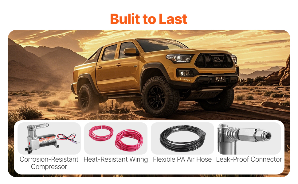 Air Shock Controller Kit 12V 100PSI On Board Air Compressor System ...