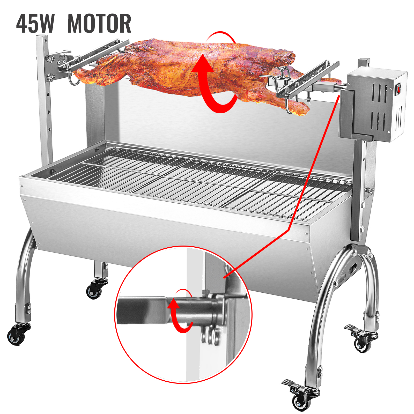 Vevor Hog Roasting Machine Pork Rotisserie Roaster 132lb 45w Motor For ...