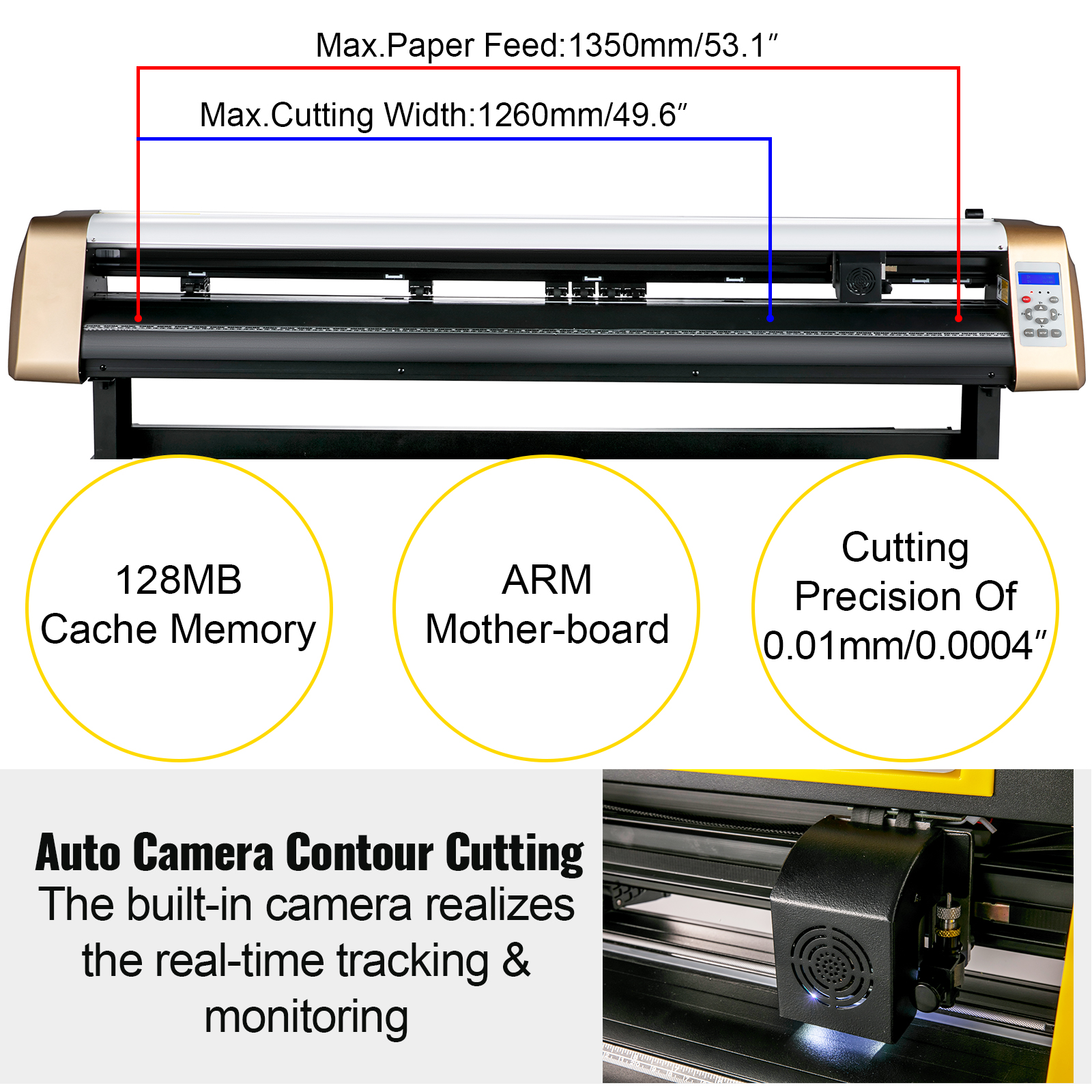 Vevor Vinyl Cutter Machine Cutting Plotter 1350mm Plotter Printer Vinyl ...