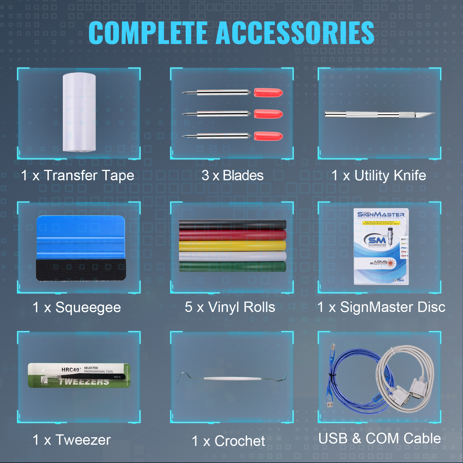 VEVOR Vinyl Cutter Machine Cutting Plotter 53in SignMaster Decal Maker ...