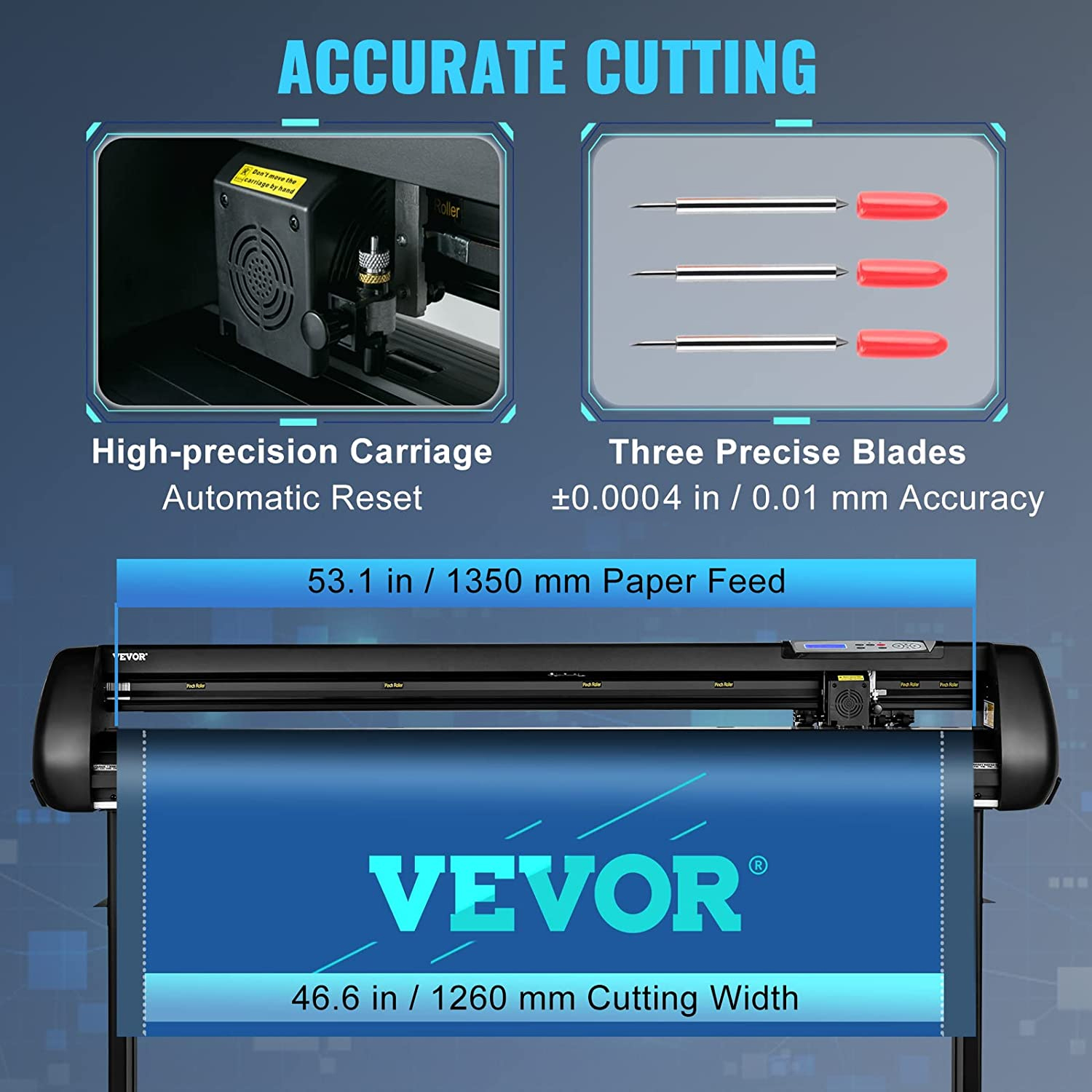 VEVOR Vinyl Cutter, 53inch Vinyl Cutter Plotter with Stand, Adjustable ...