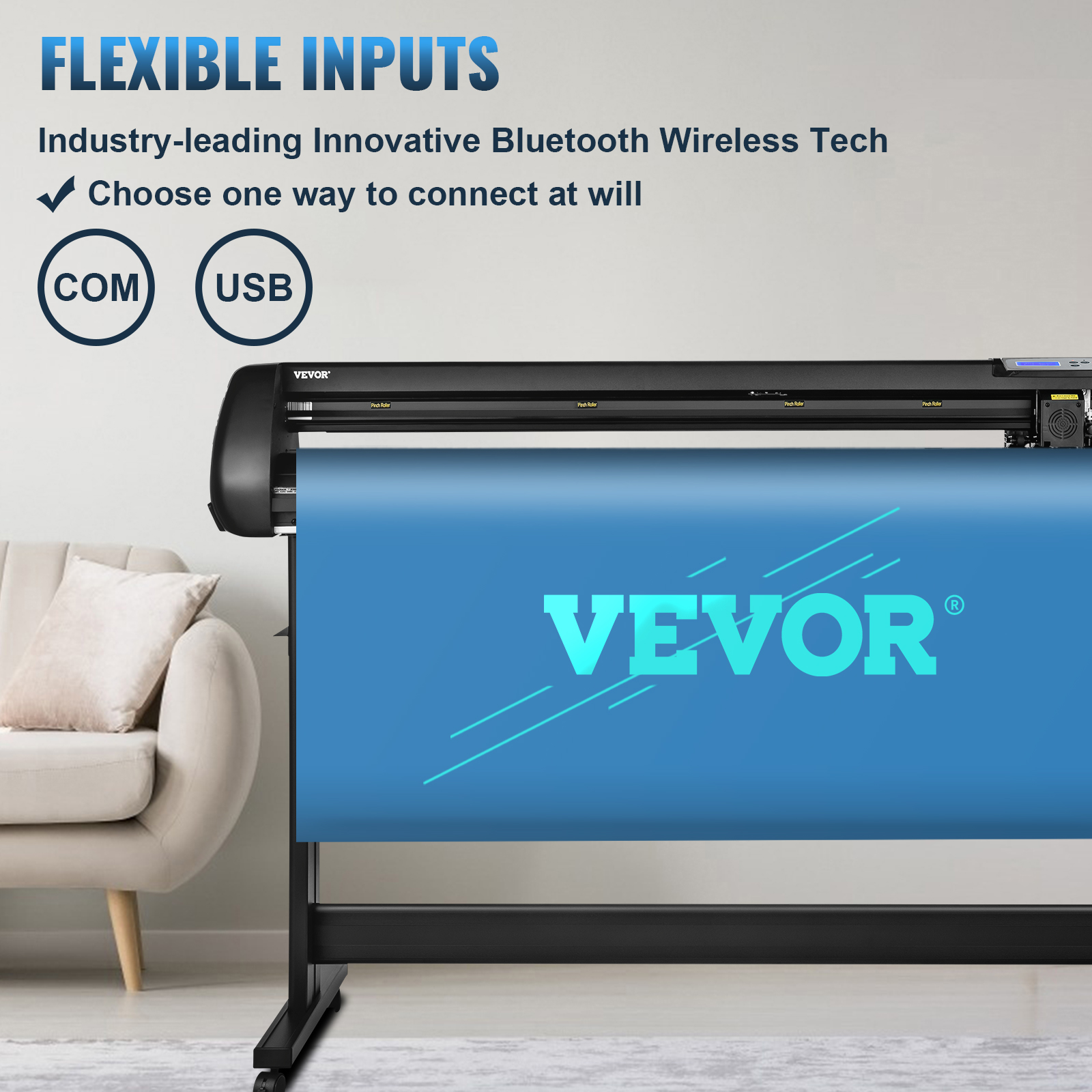 VEVOR Vinyl Cutter, 53inch Vinyl Cutter Plotter with Stand, Adjustable ...