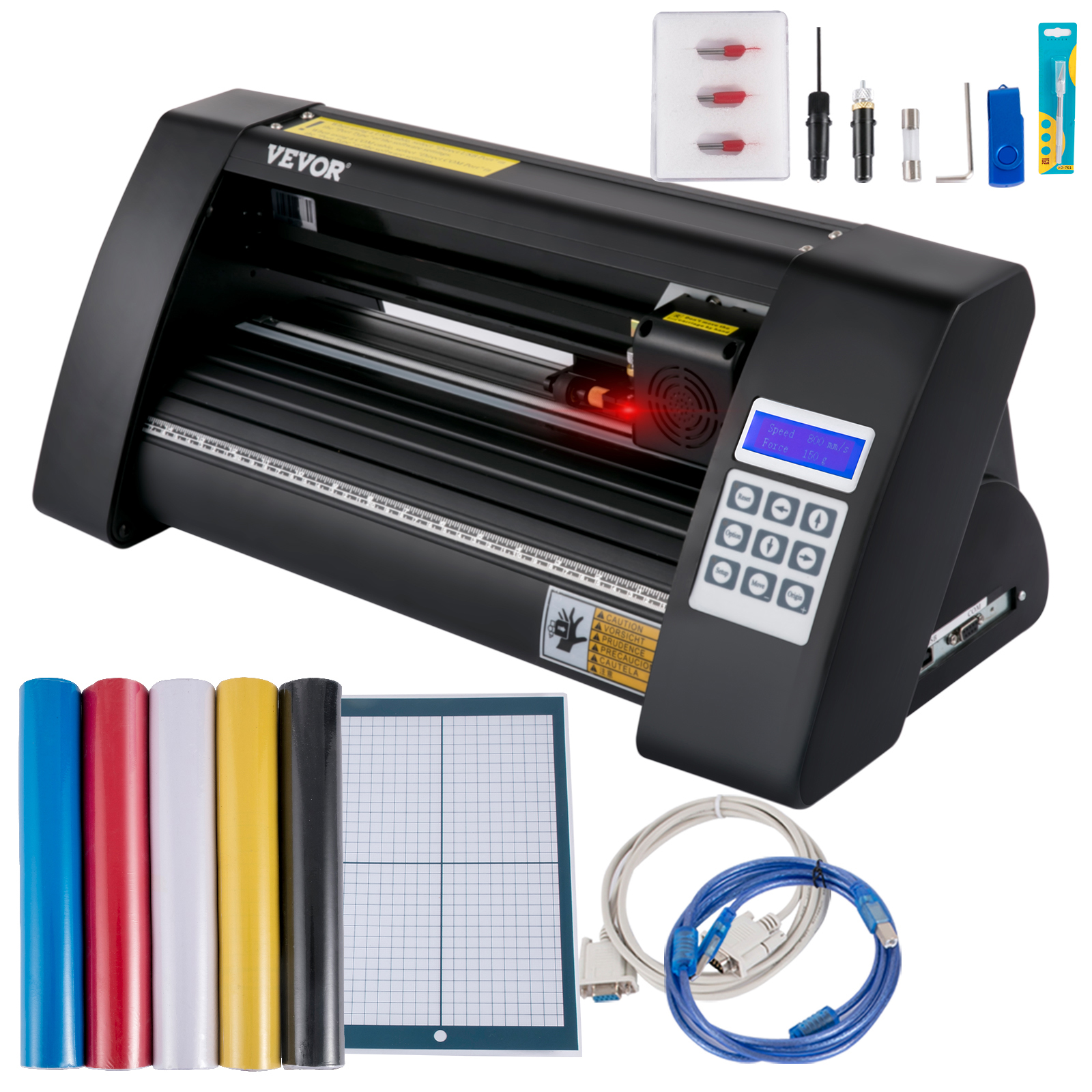 VEVOR VEVOR Plotter Da Taglio Vinile Semiautomatico Con Luce Guida A