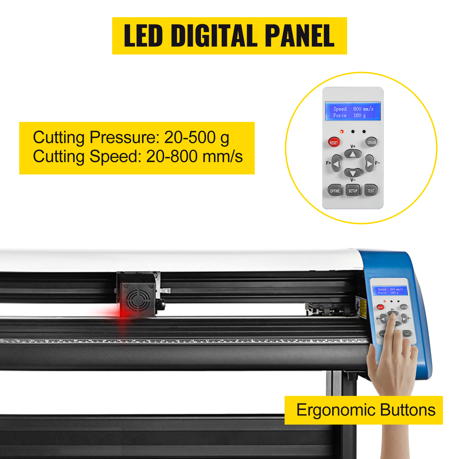 VEVOR Vinyl Cutter 28 inch Vinyl Cutter Machine Semi-Automatic DIY ...