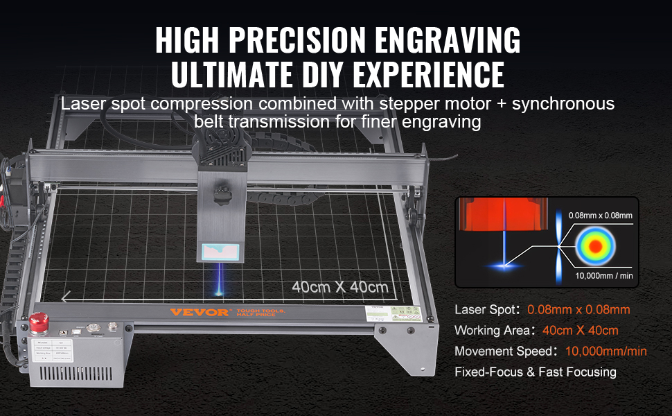 VEVOR Laser Engraver, 20W Output Laser Engraving Machine, 15.7" x 15.7 ...